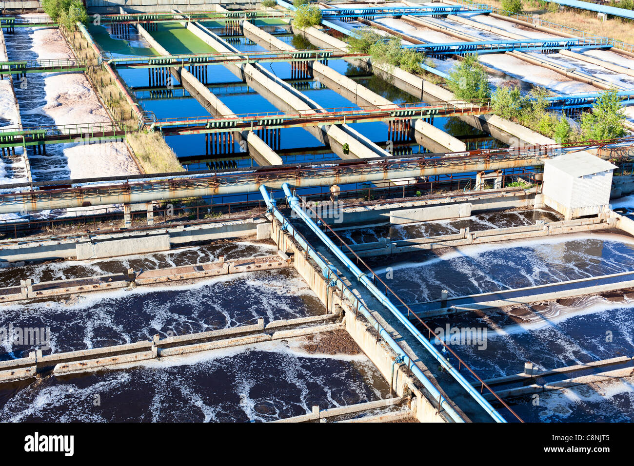 Group from the big sedimentation drainages. Water settling ...