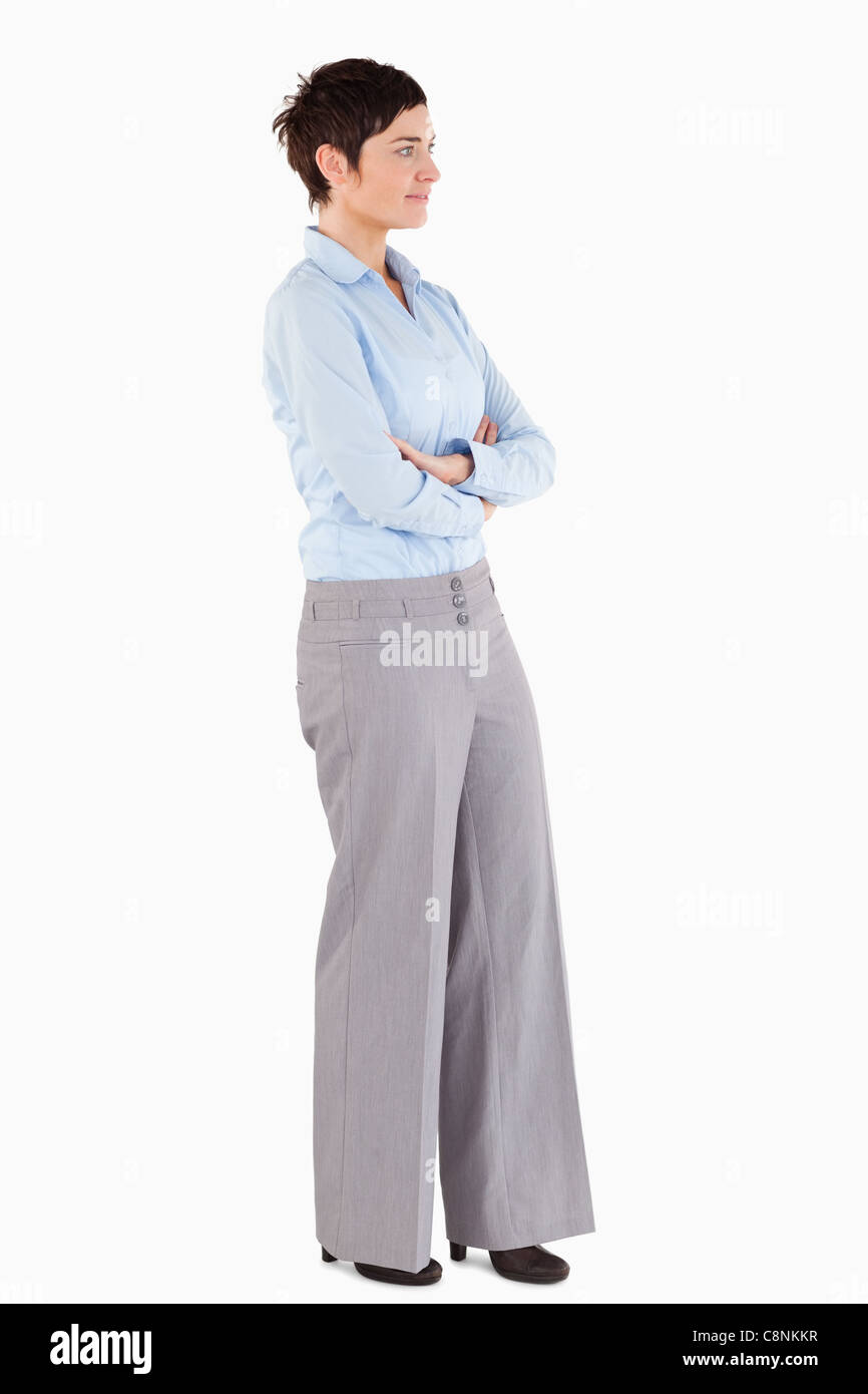 Woman standing up Stock Photo - Alamy