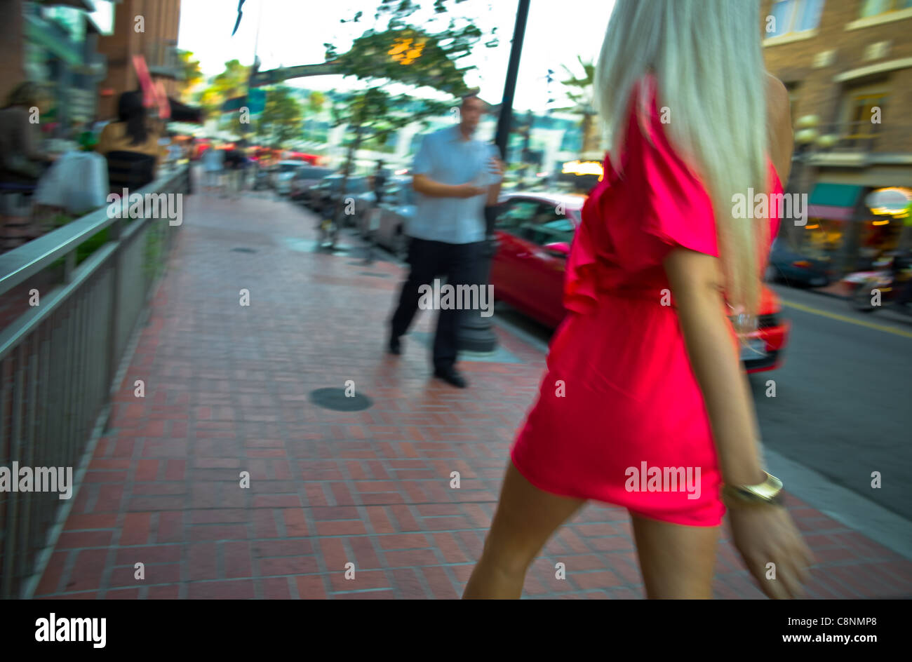 California portrait Portrait of Street in the historic district of San ...