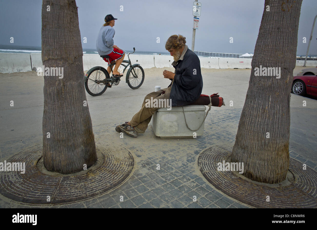 California portrait Homeless Mission Bay Stock Photo - Alamy