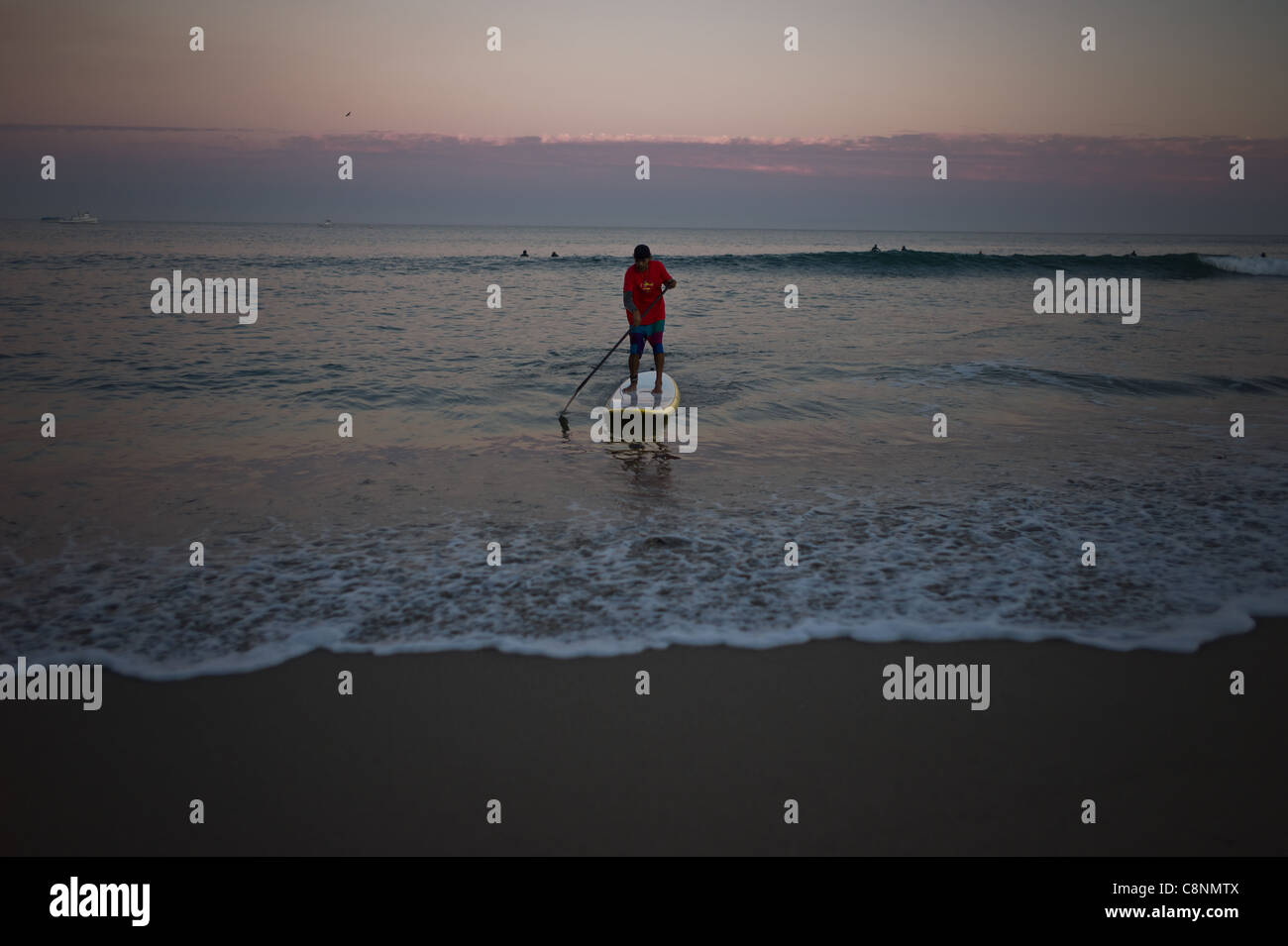 California Portrait the beach at night in Malibu Stock Photo - Alamy