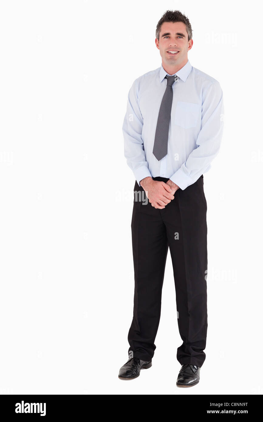 Businessman standing up Stock Photo - Alamy