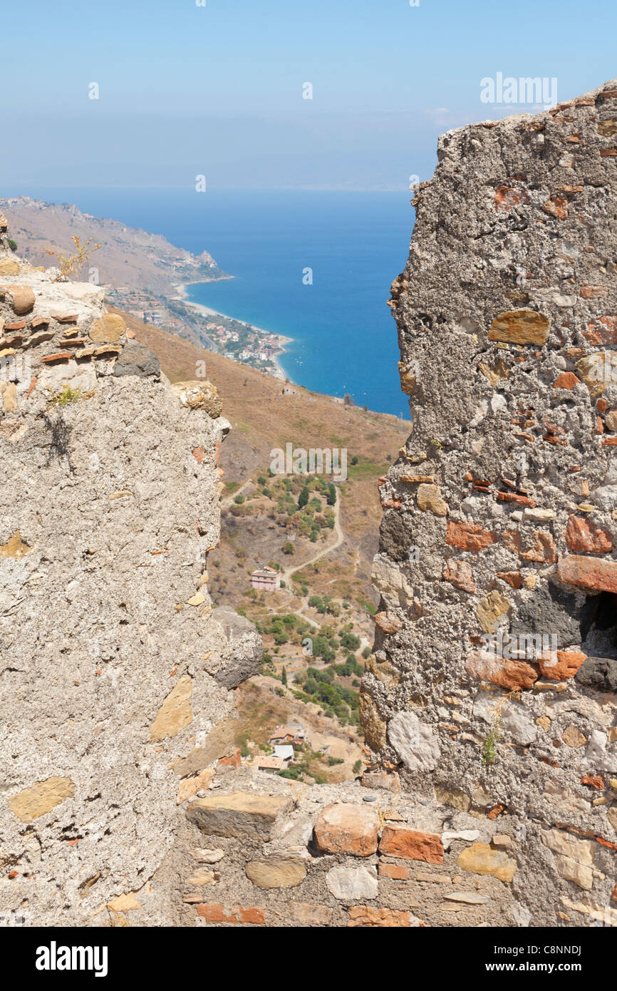 Medieval castle at castelmola hi-res stock photography and images - Alamy