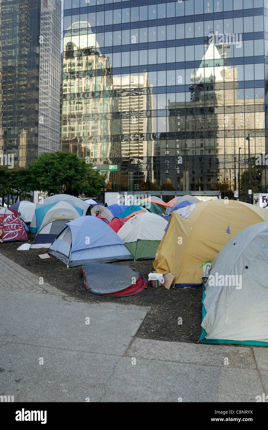 Tents on the grounds of Vancouver Art Gallery houses the activists and ...