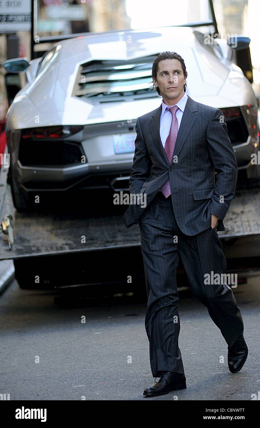 Christian Bale on location for THE DARK KNIGHT RISES Film Shoot, Fifth ...