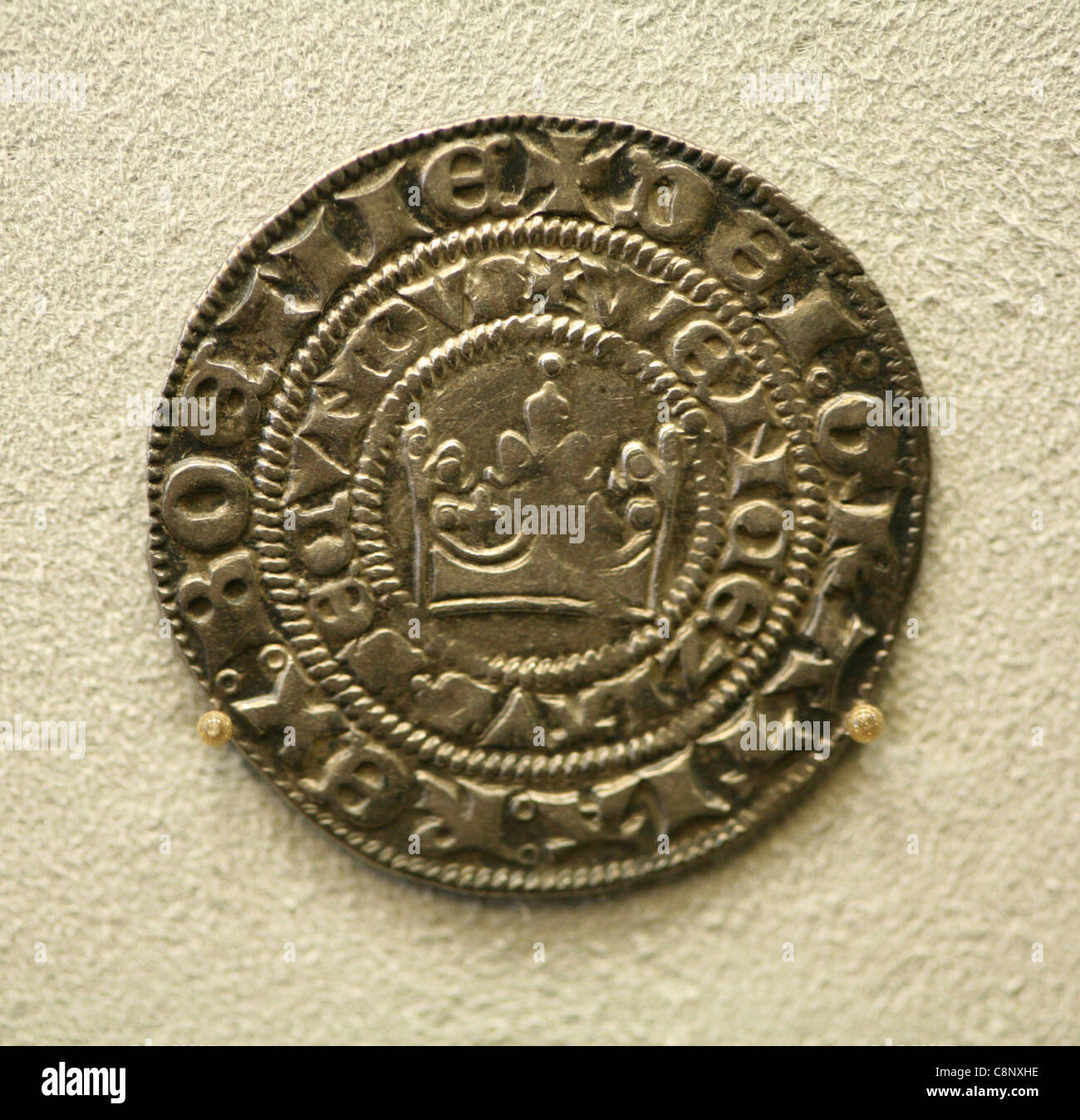 Prague Groschen. Silver coin from the numismatic collection of the Bode ...