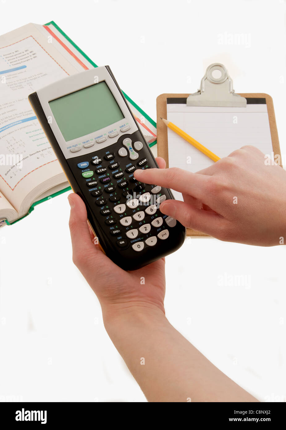Scientific Calculator in use Stock Photo - Alamy