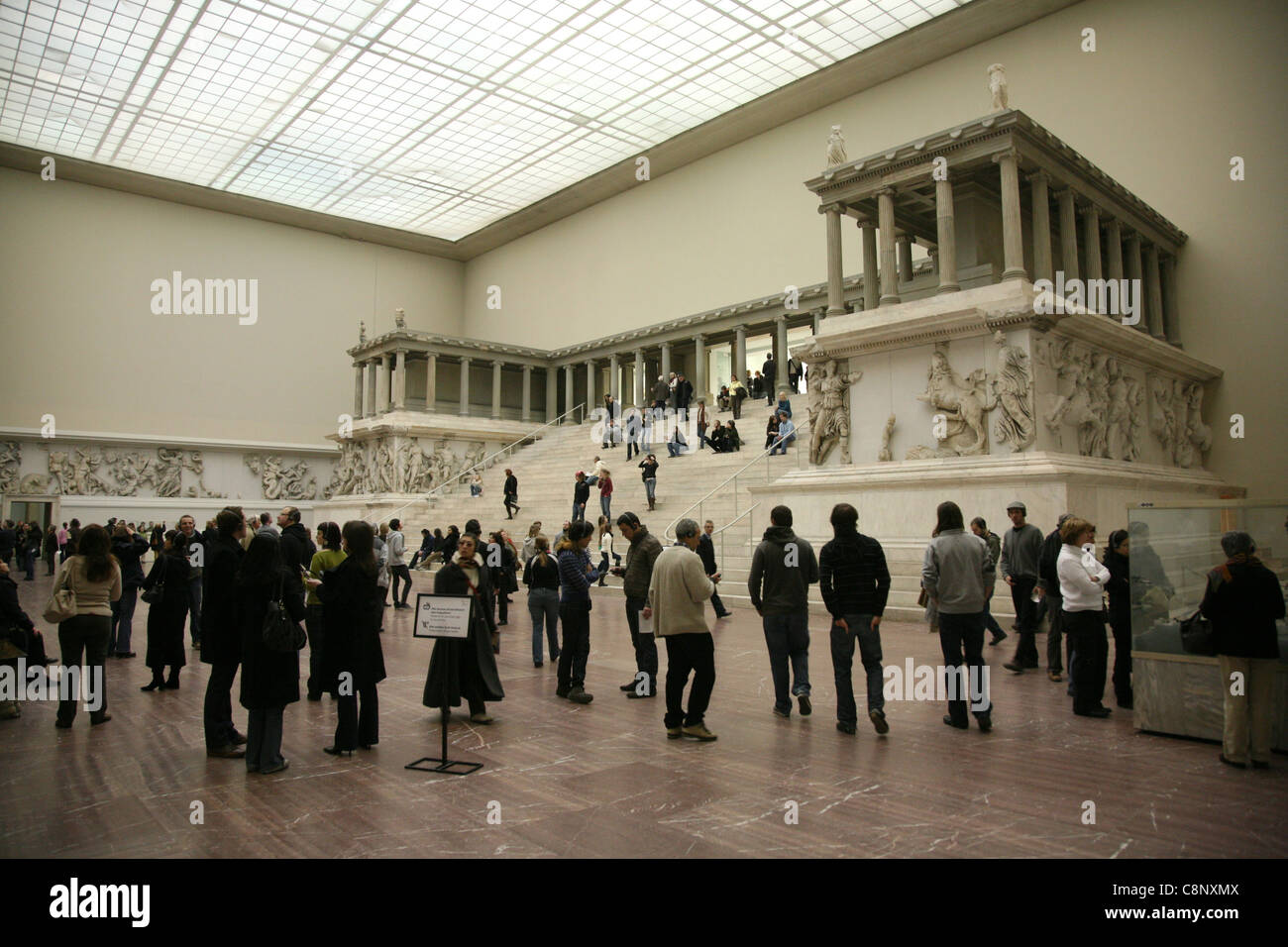 Pergamon Altar as reconstructed in the Pergamon Museum in Berlin ...