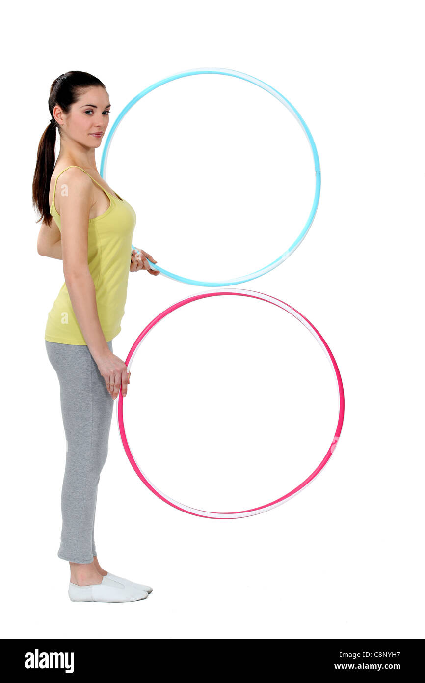 Handling the hoop Stock Photo - Alamy