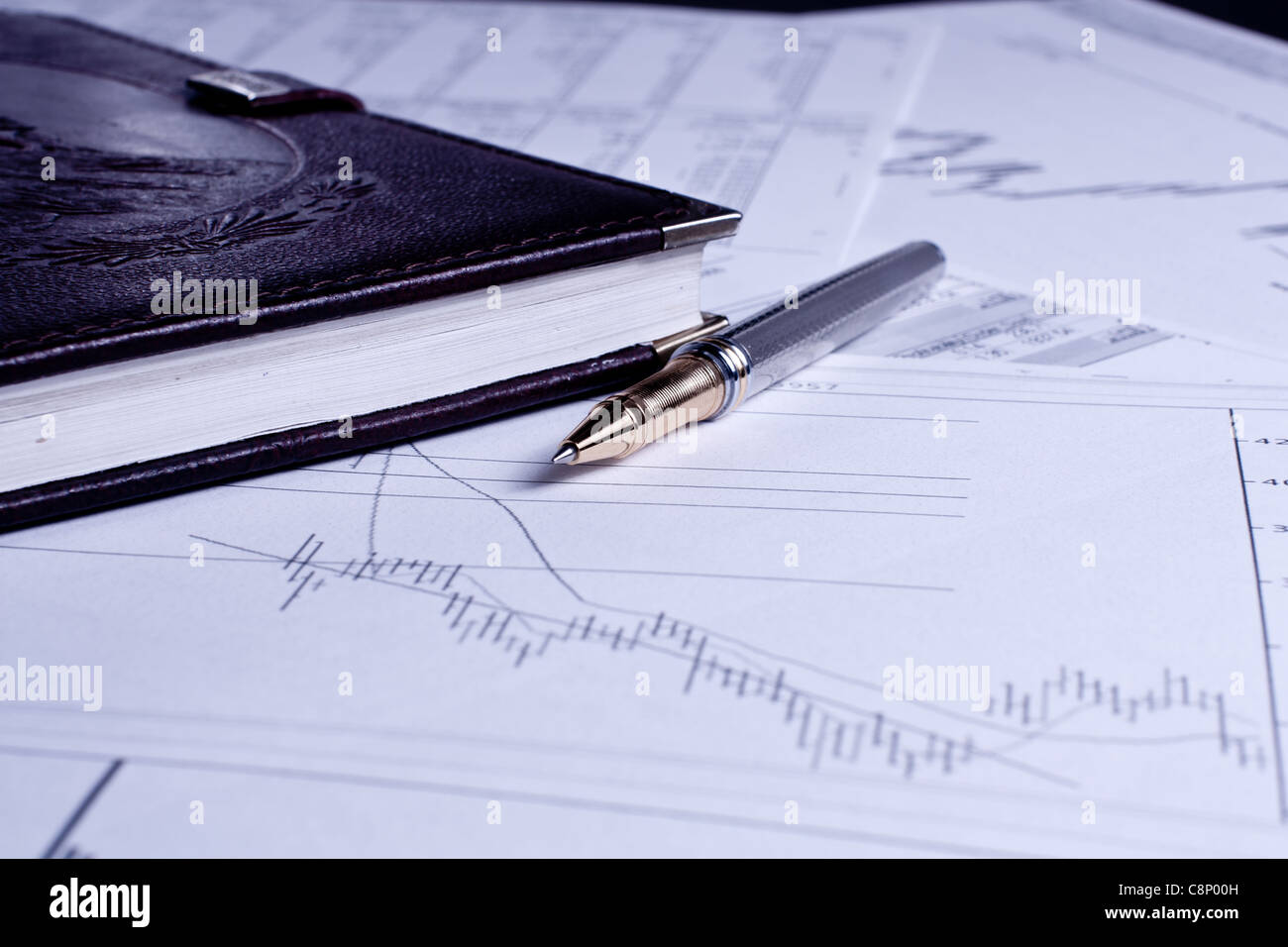 Making of a financial plan using notebook pen and various charts Stock ...