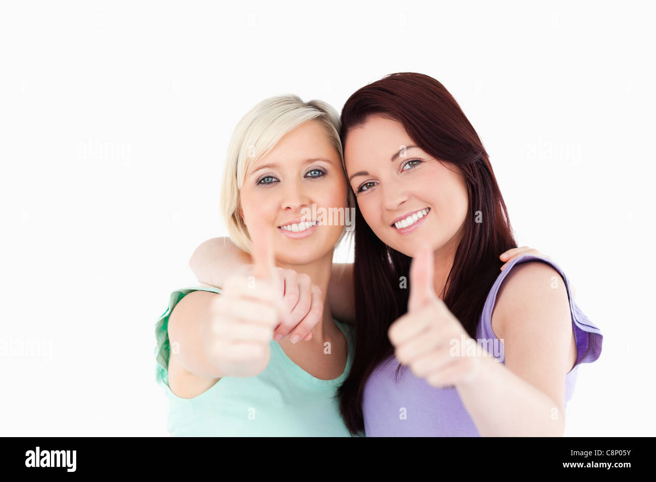 Charming friends posing Stock Photo - Alamy