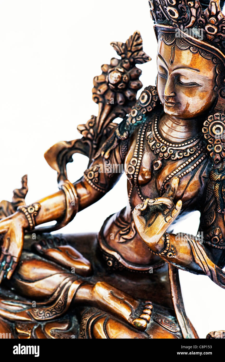 White Tara Statue. Buddhist deity statue on white background Stock ... White Tara Statue. Buddhist deity statue on white background Stock ...