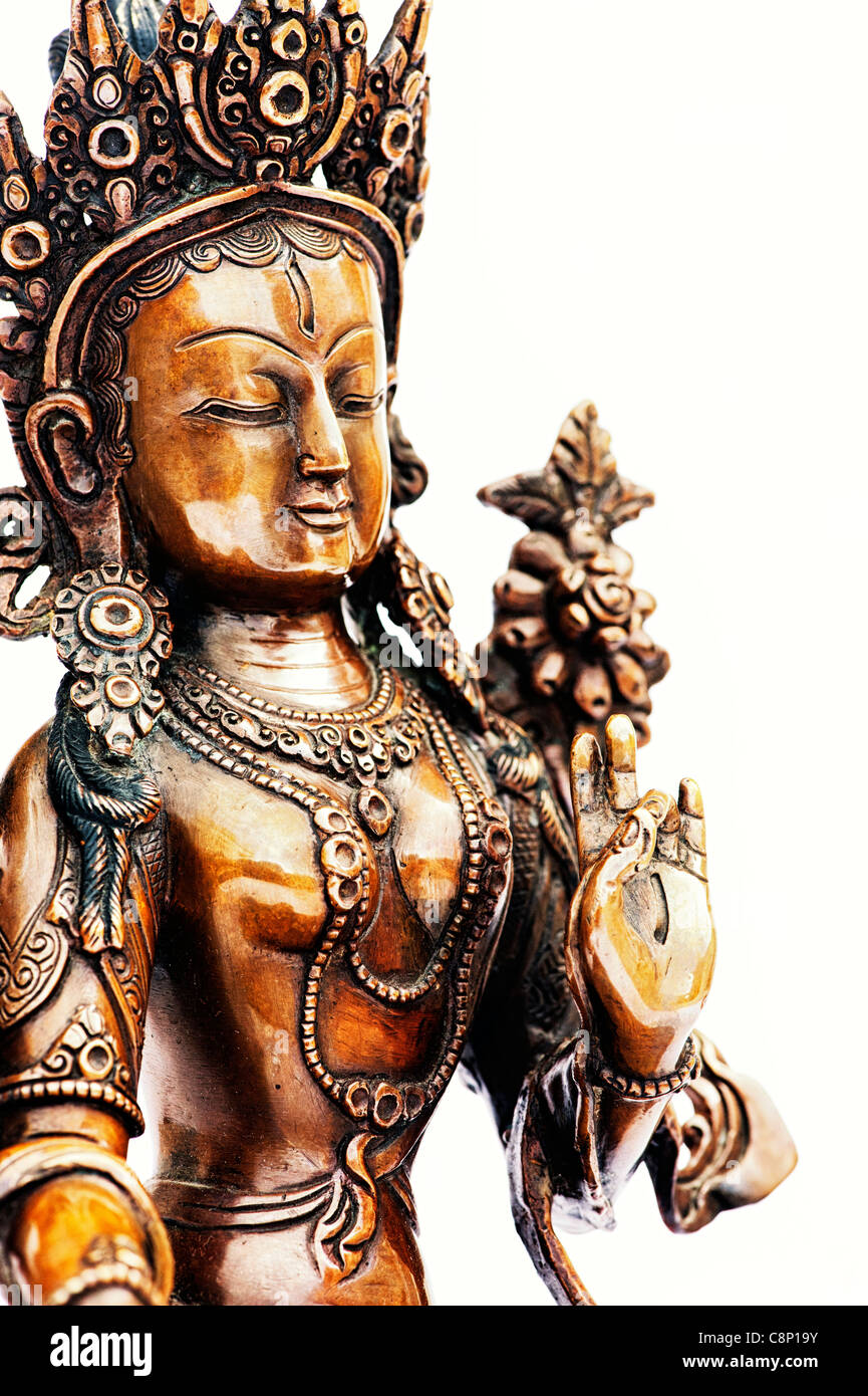 White Tara Statue. Buddhist deity statue on white background Stock ... White Tara Statue. Buddhist deity statue on white background Stock ...