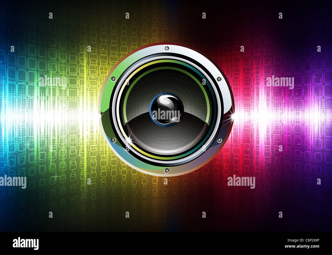 illustration of futuristic abstract glowing party background Stock ...