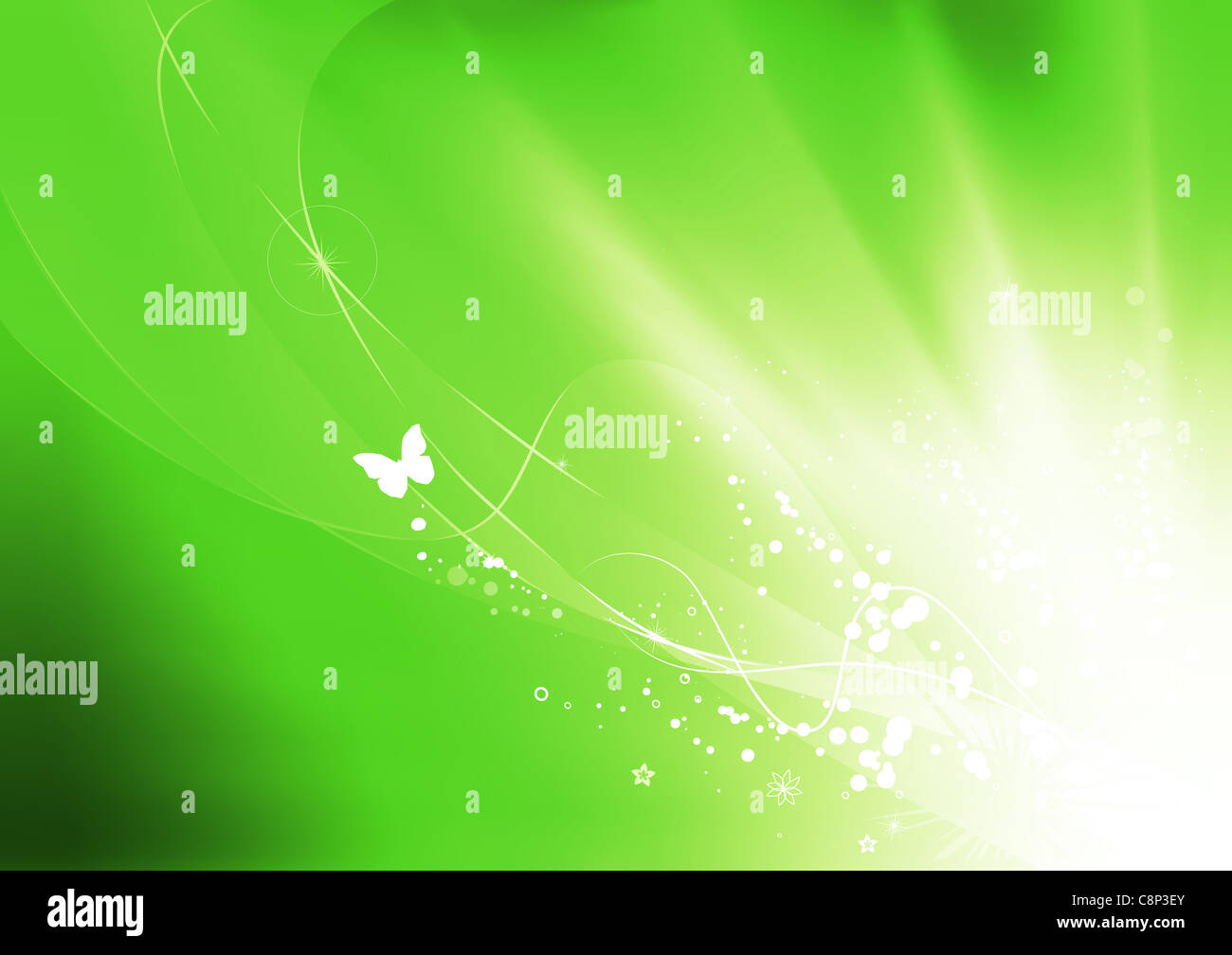 illustration of green summer abstract nature background Stock Photo - Alamy