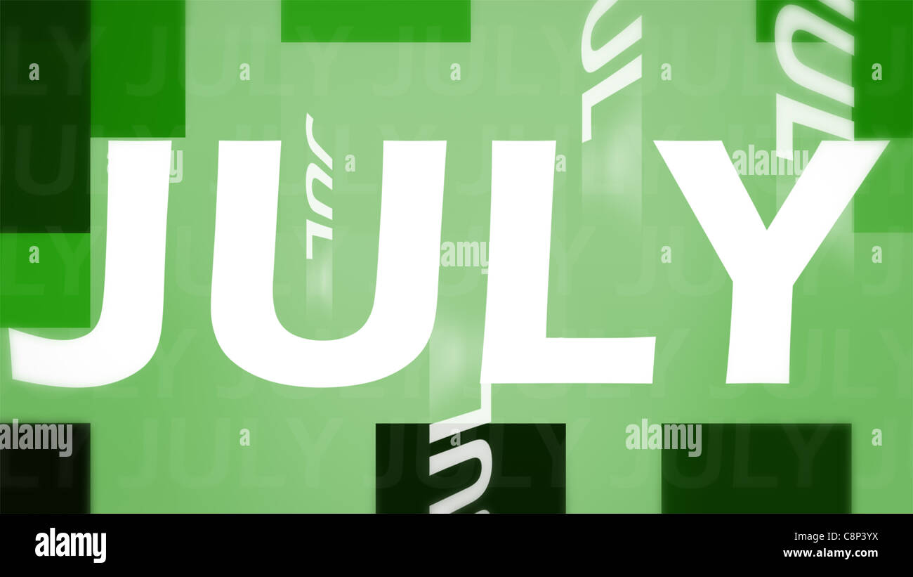 Creative image of July concept Stock Photo - Alamy