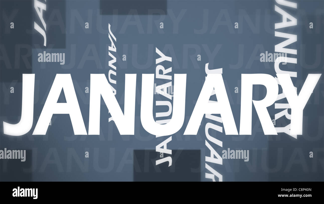 Creative image of January concept Stock Photo - Alamy