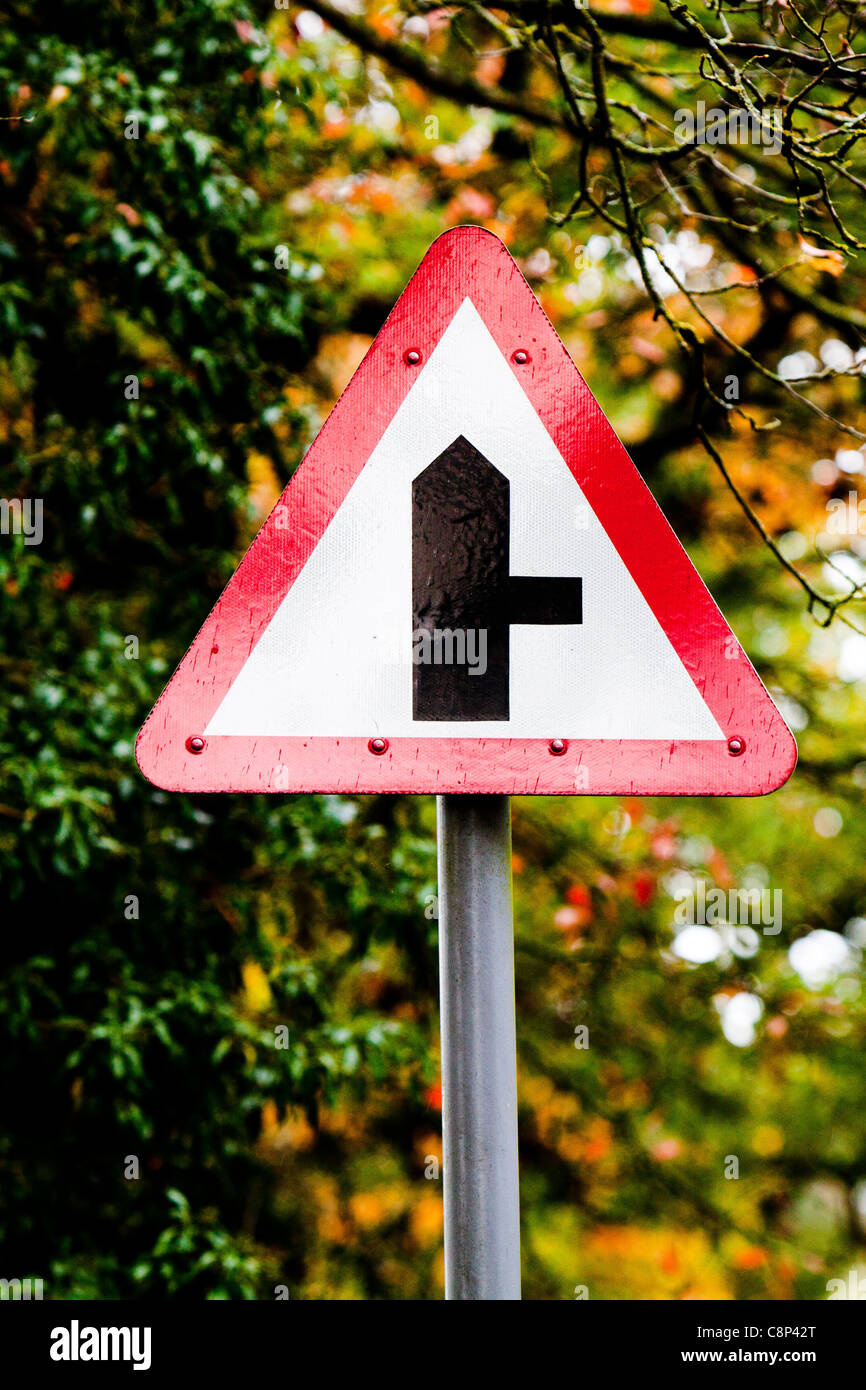A traffic sign for turning right Stock Photo - Alamy