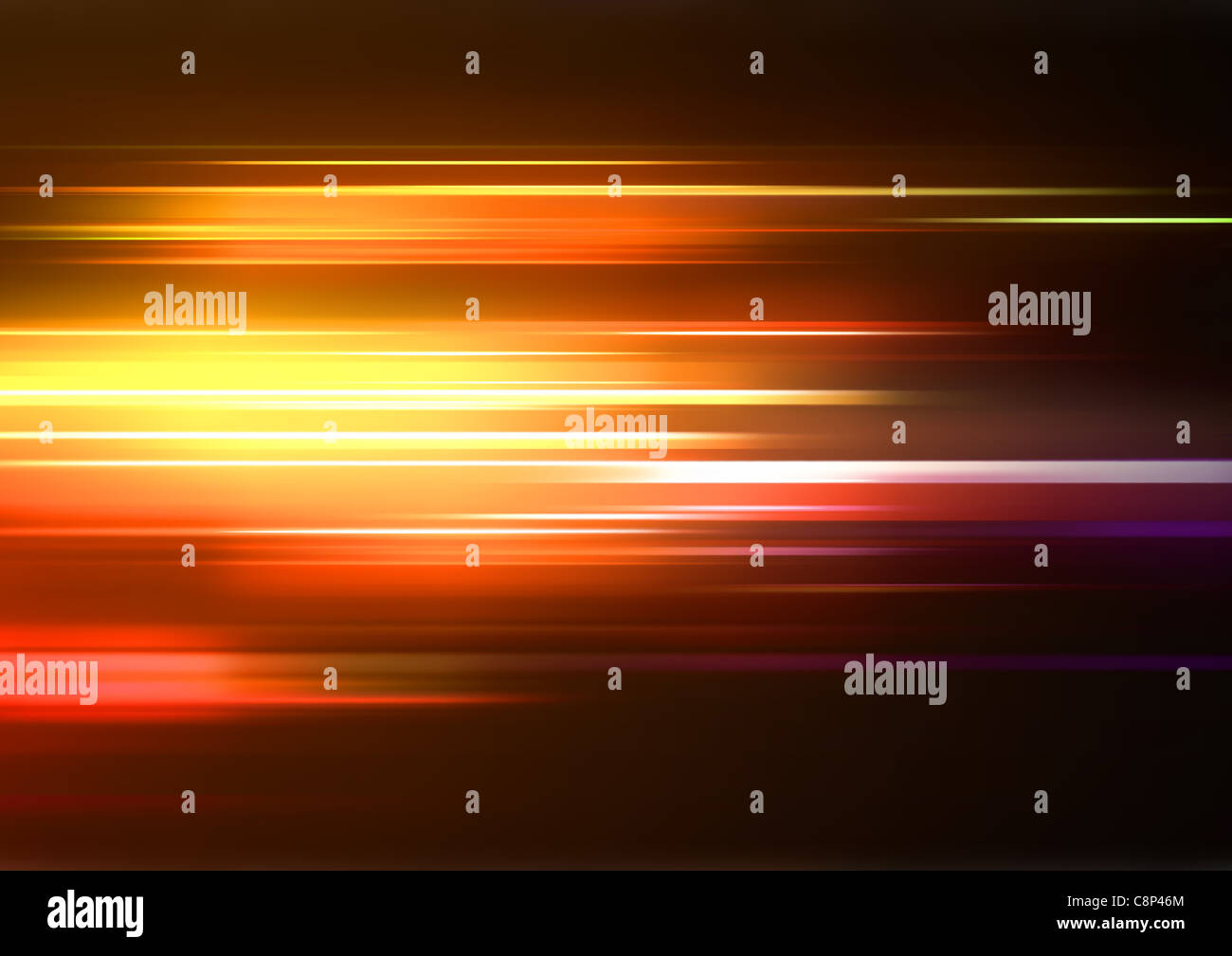 illustration of abstract background with blurred magic neon orange ...