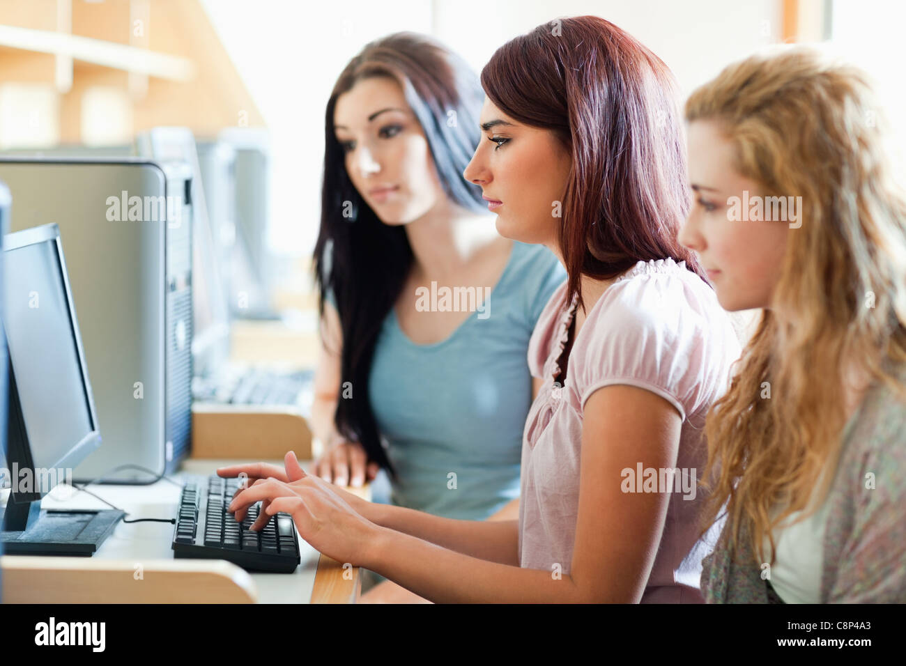 Fellow students working together Stock Photo - Alamy