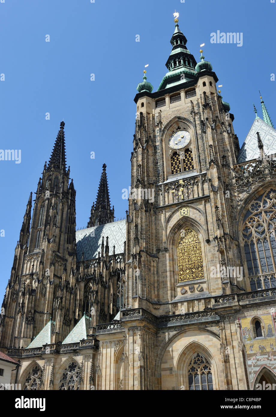 St. Vitus Cathedral Prague Castle Czech Republic. A Gothic cathedral ...