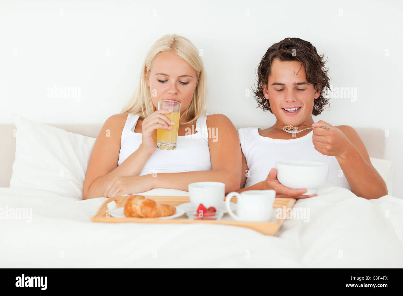 Female eating breakfast hi-res stock photography and images - Alamy