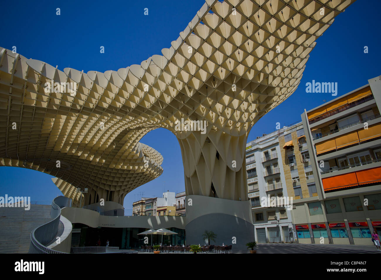 in Seville dresses girls Modern architecture place of the Incarnation ...