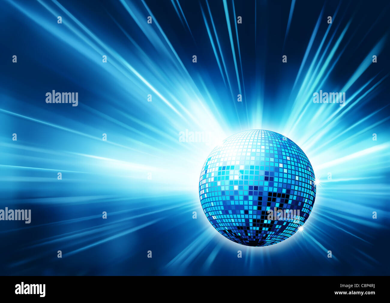 illustration of blue shiny abstract party design Stock Photo - Alamy