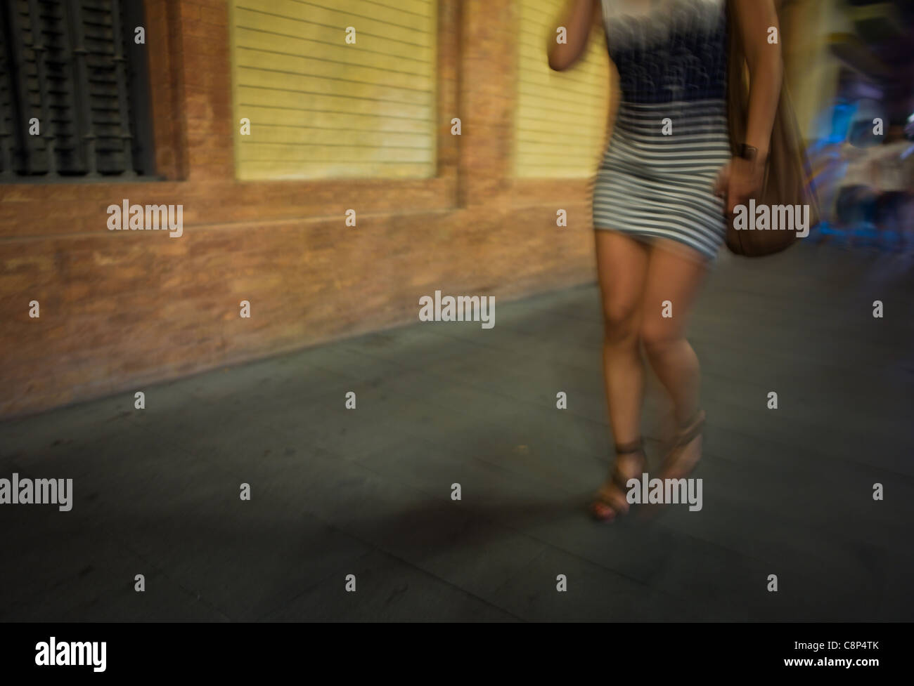 in Seville dresses girls The dresses and legs at night Stock Photo - Alamy
