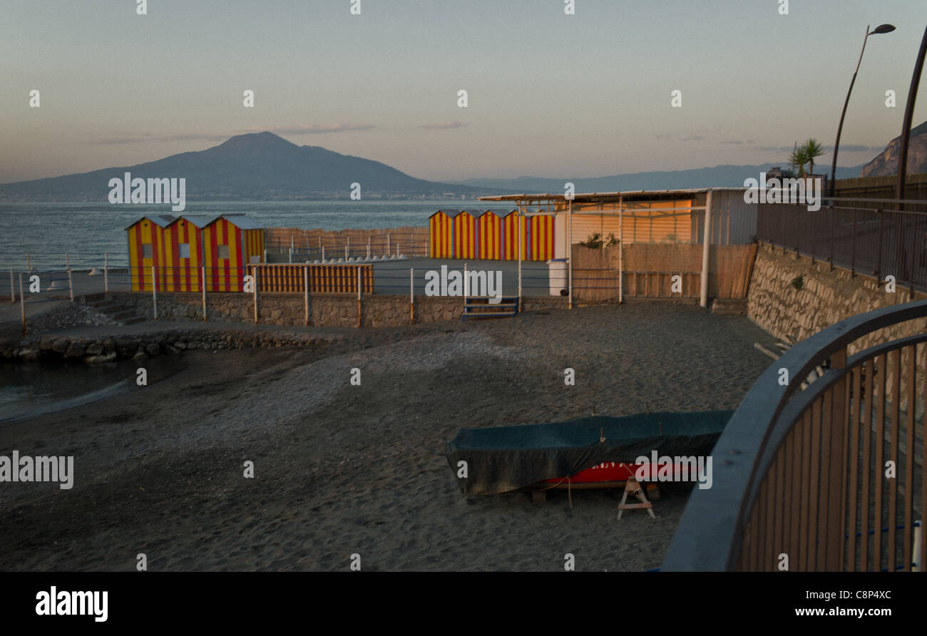 Vesuvius in sight Beach of Seiano Vico Equense Stock Photo - Alamy