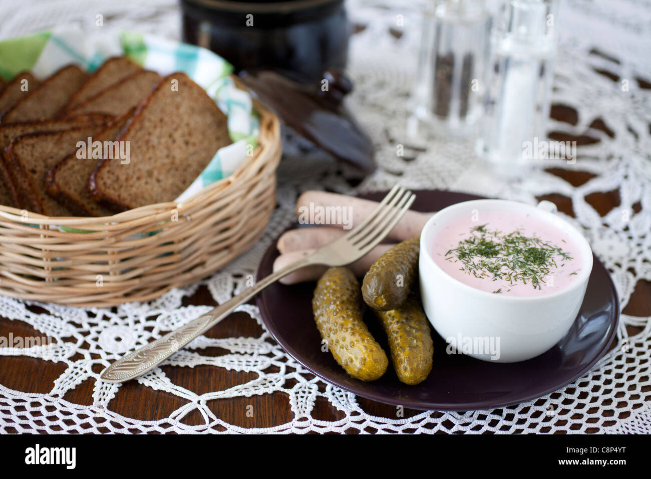 Table laid for breakfast hi-res stock photography and images - Alamy