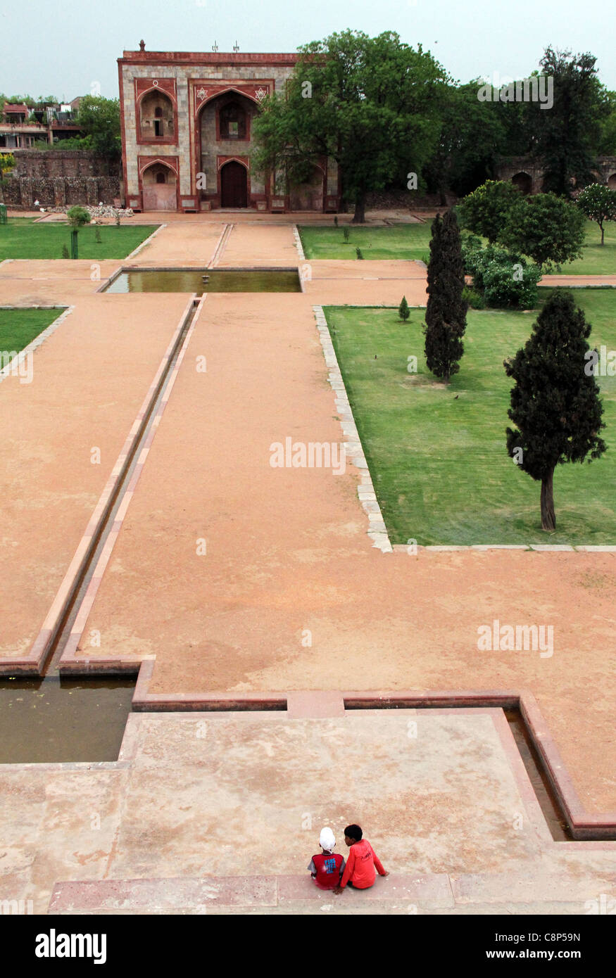 The entrance and pathway to the magnificent temple for the Humayun ...