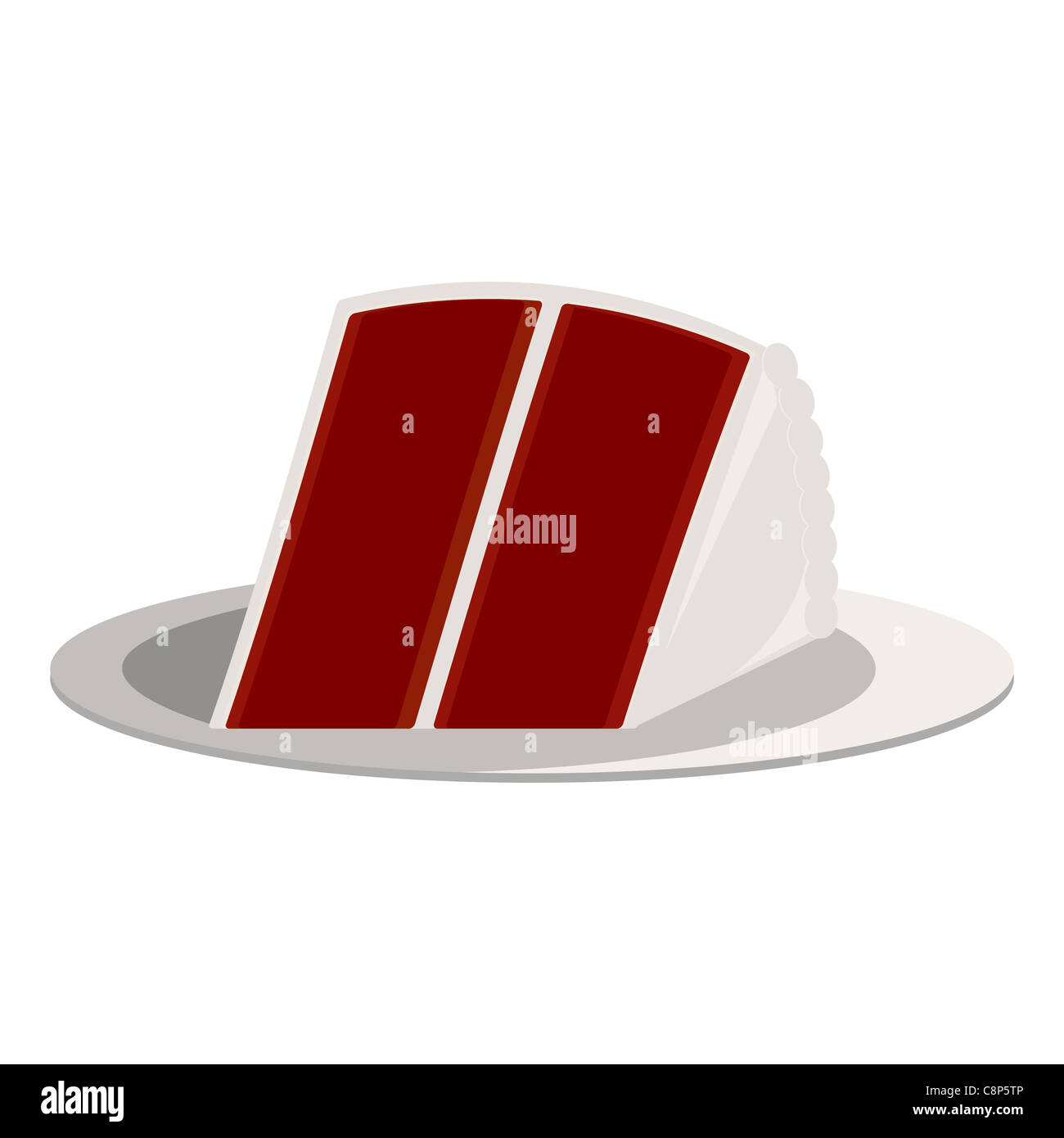 Red velvet cake slice Cut Out Stock Images & Pictures - Alamy