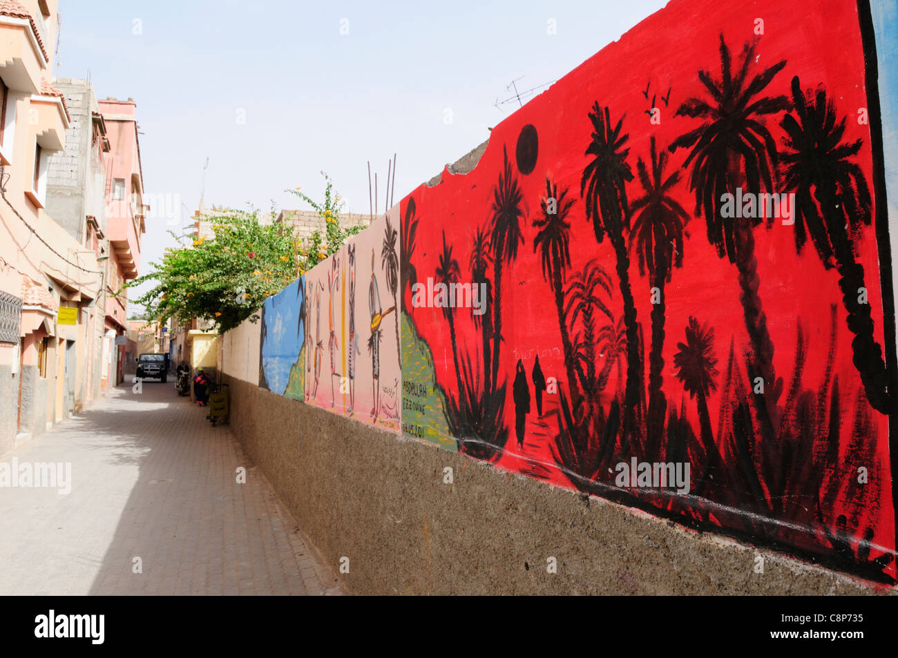 Street Murals in The Kasbah Quarter, Taroudannt, Morocco Stock Photo ...
