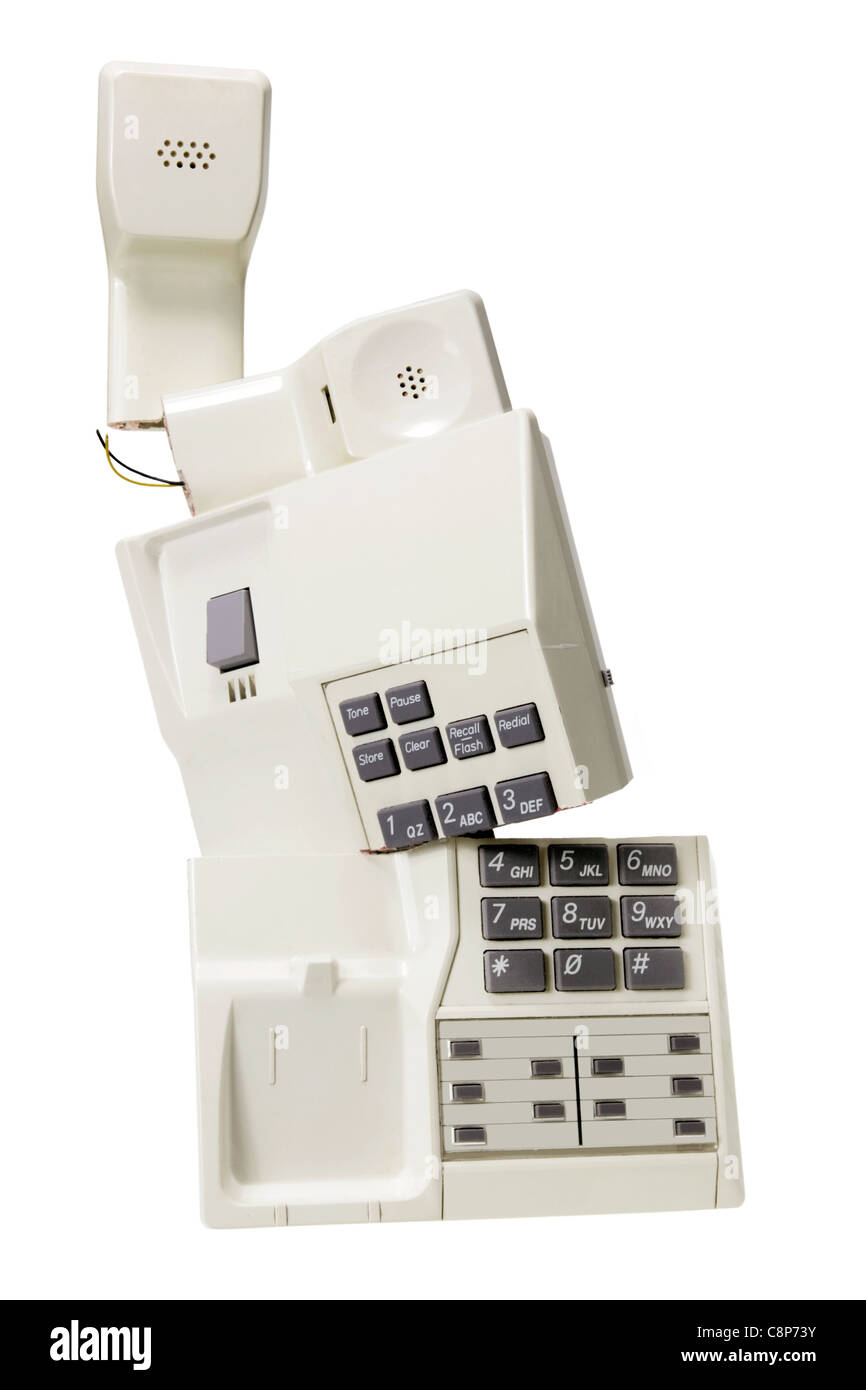 Broken phone receiver cutout hi-res stock photography and images - Alamy