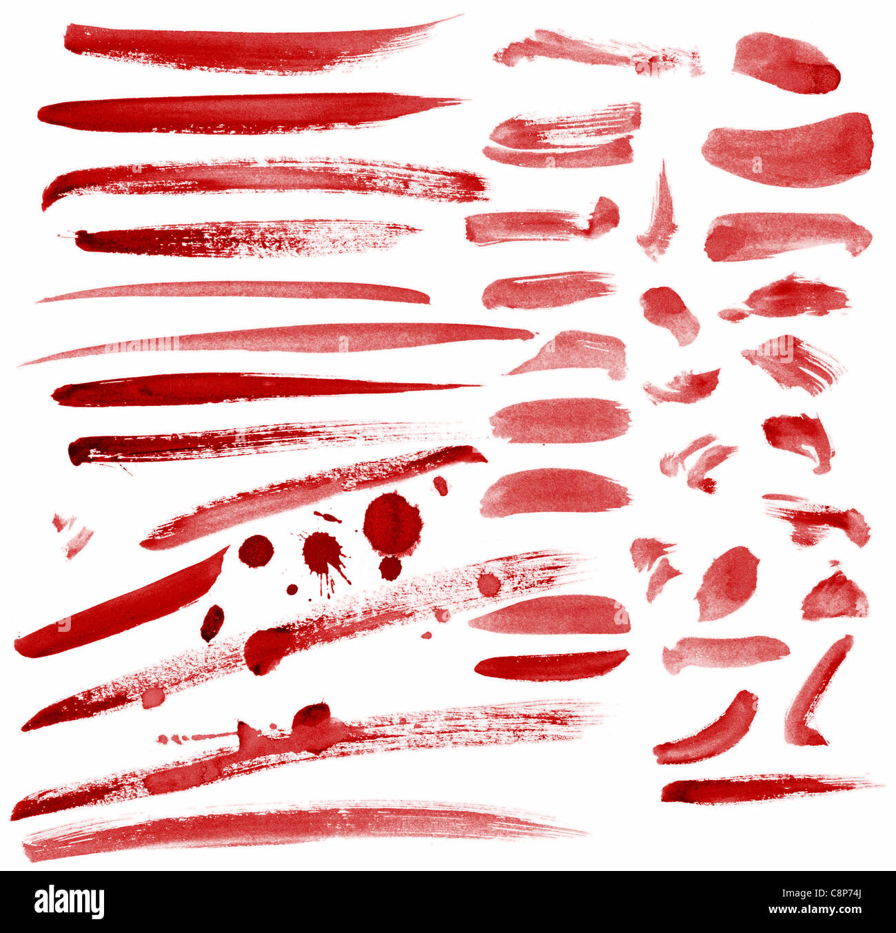 Set of bloody spots Stock Photo - Alamy