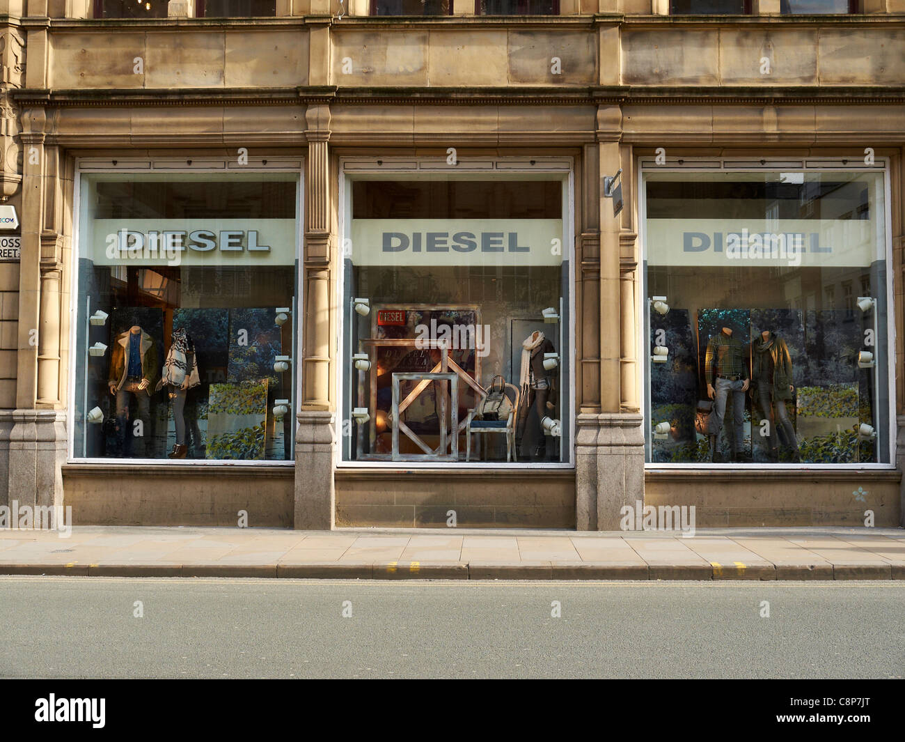 Diesel window display in Manchester UK Stock Photo - Alamy