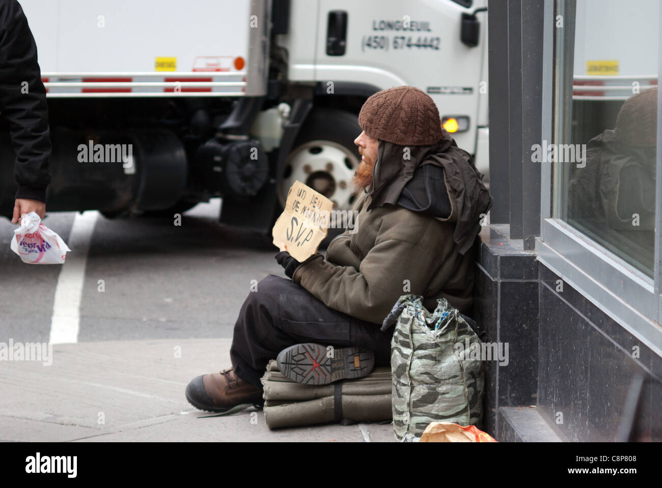 Homeless in downtown Montreal Quebec Canada Stock Photo - Alamy