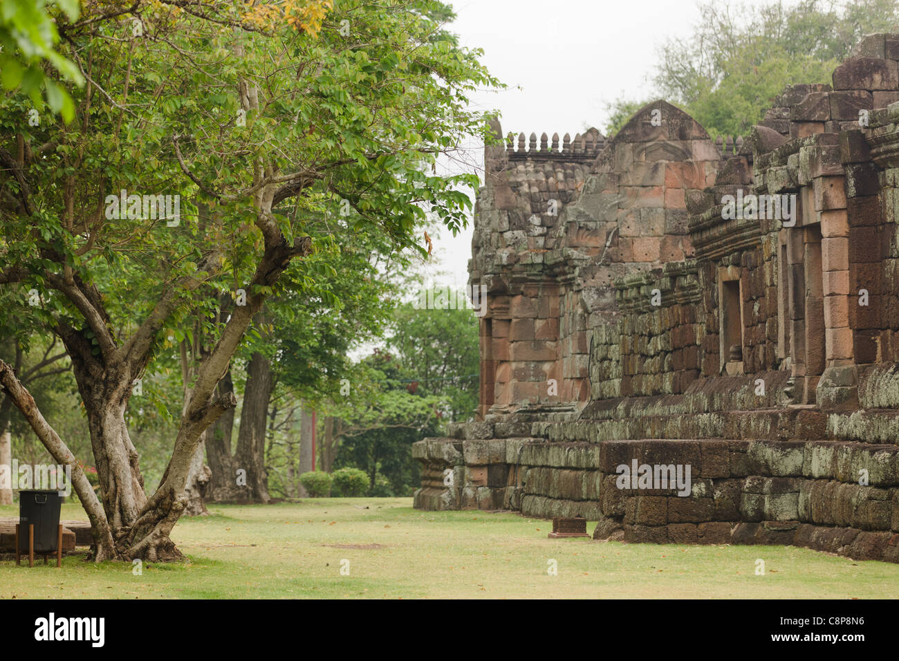 park and prasat hin phanom rung khmer temple ruins in Thailand Stock ...