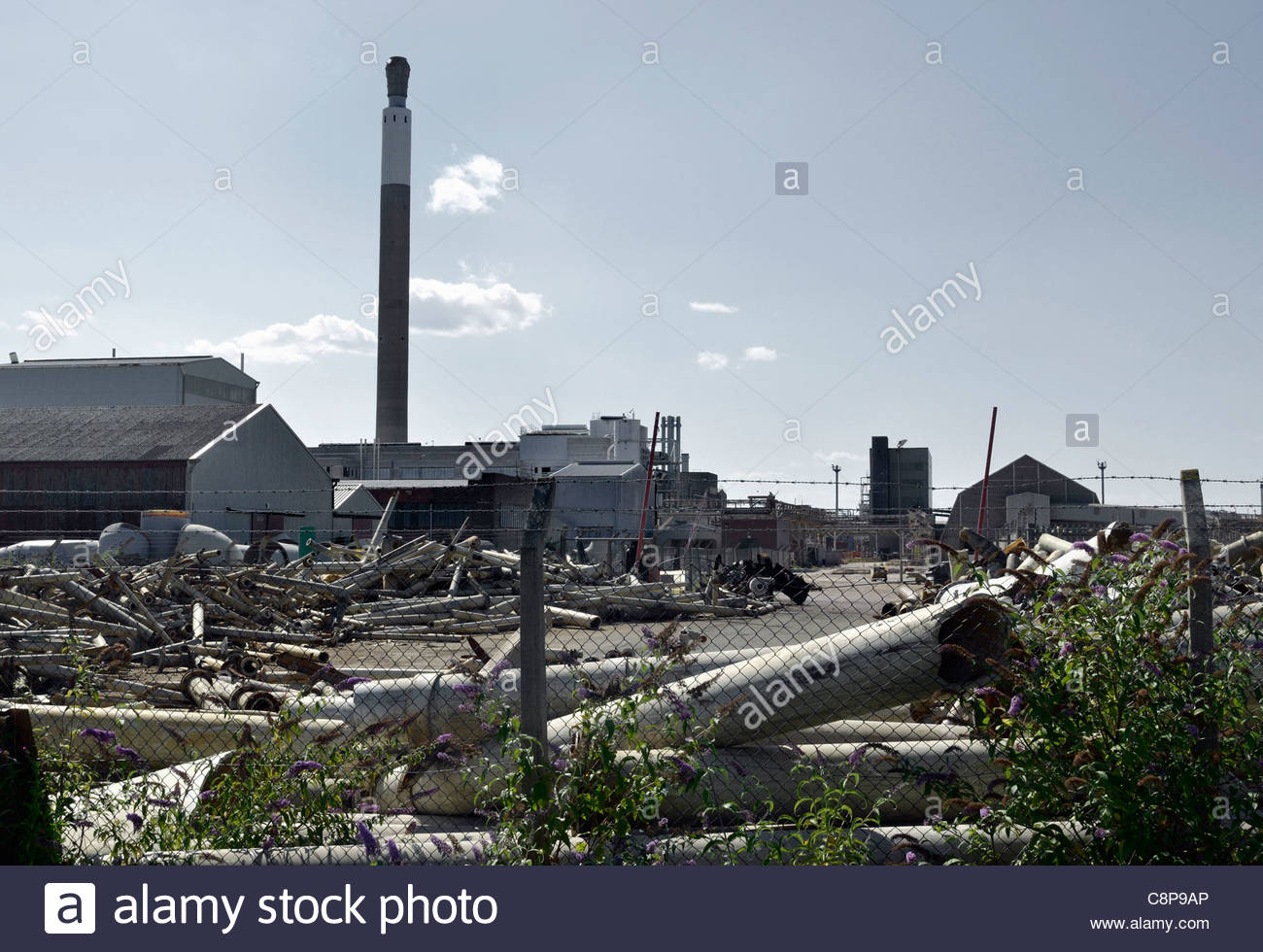 Industrial Chimney Demolition Stock Photos & Industrial Chimney ...