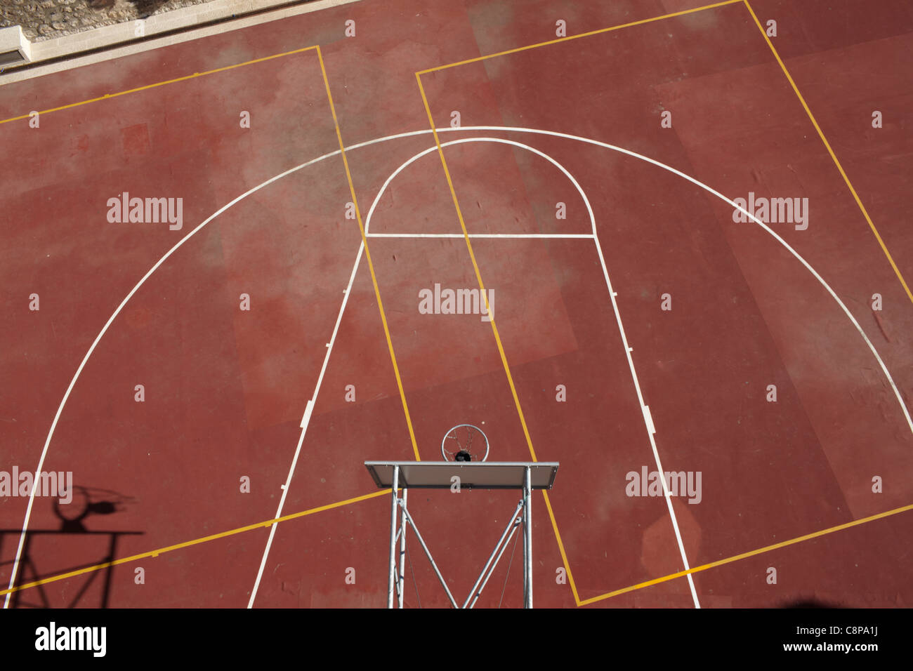 Basketball court outdoors from above Stock Photo - Alamy