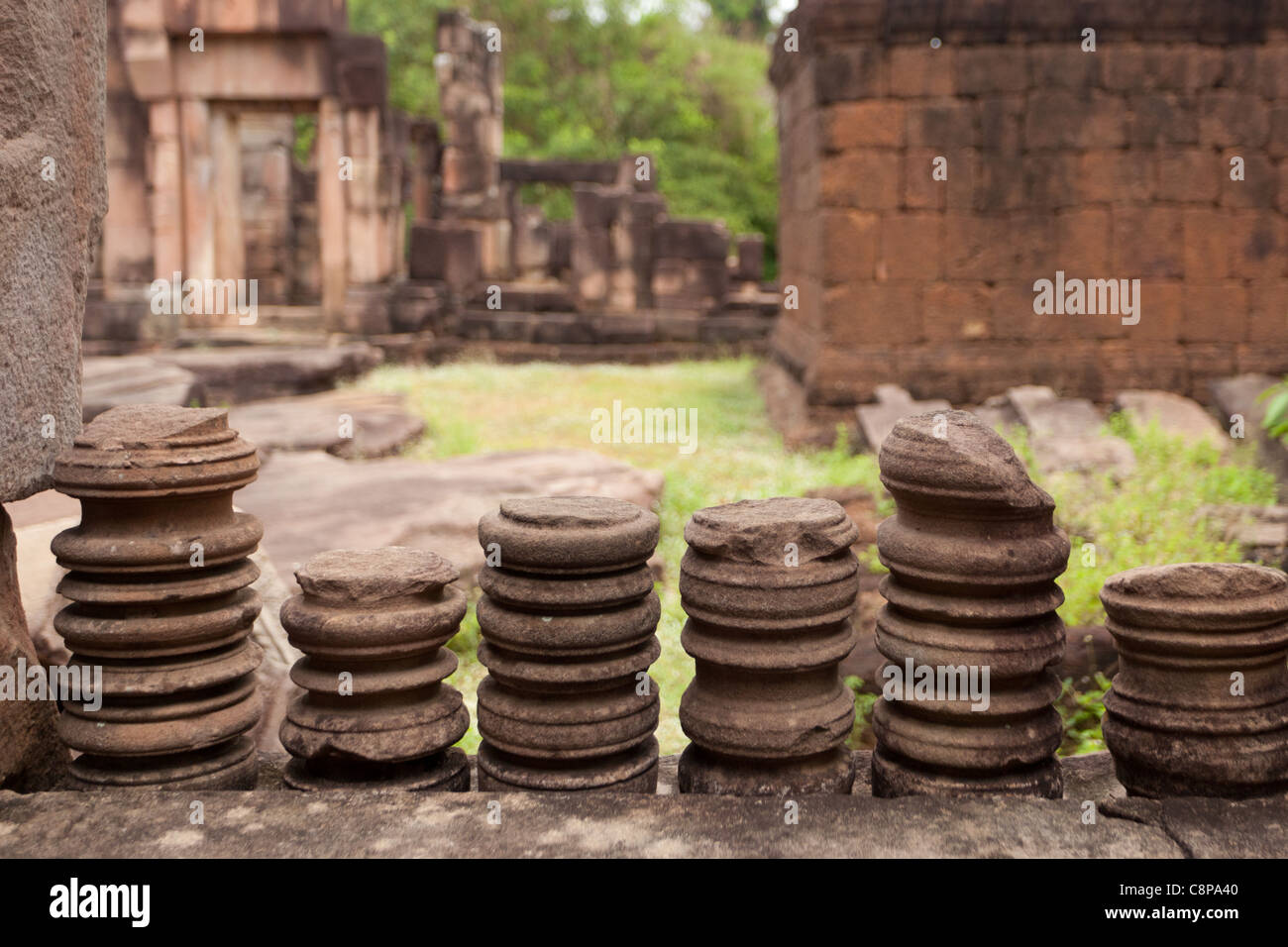 The khmer temple Ta Moan Thom (or Tha Muang Thom) hidden in the jungle ...