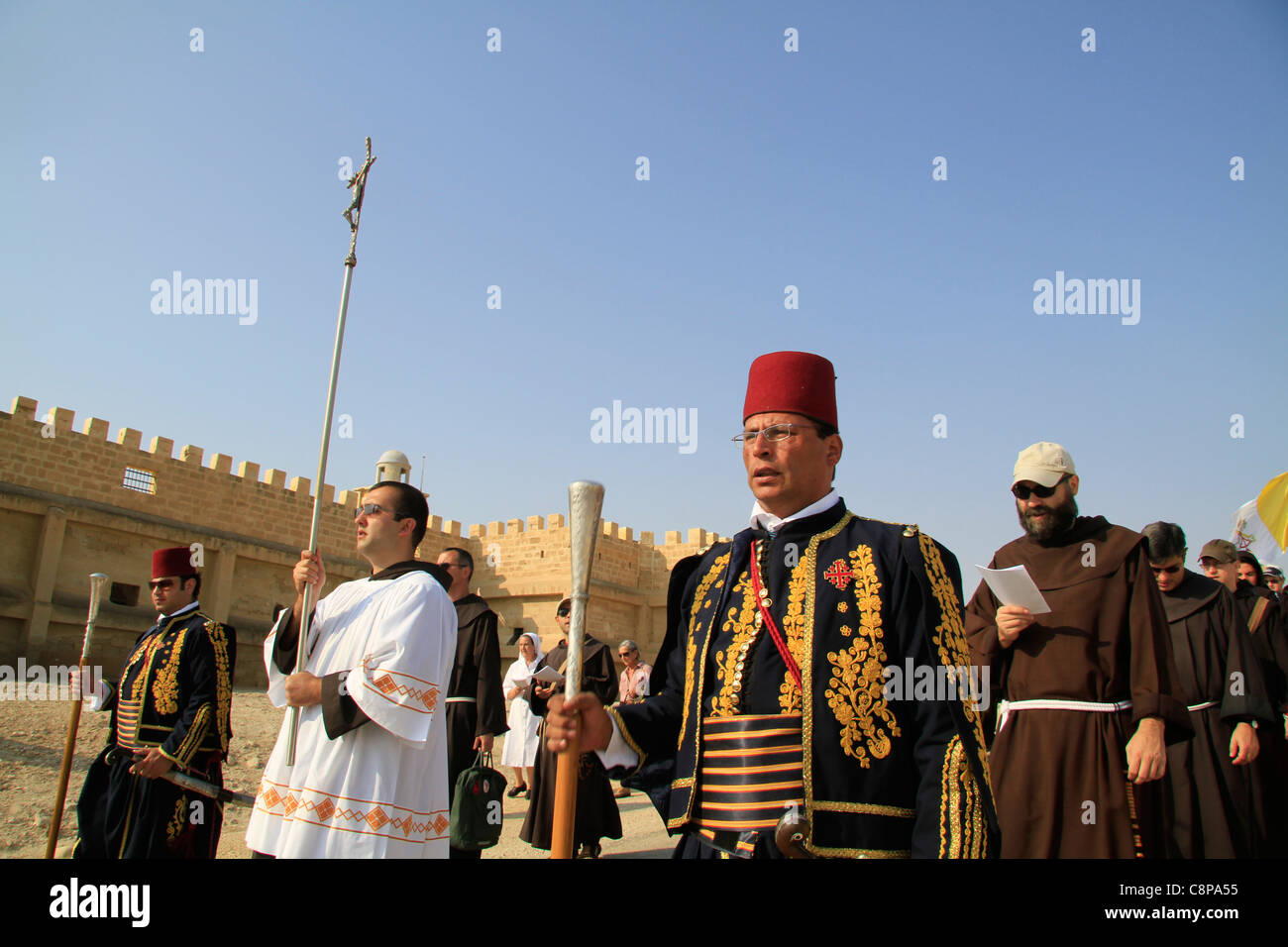 Jordan Valley, Baptism of the Lord procession in Qasr al Yahud by the ...