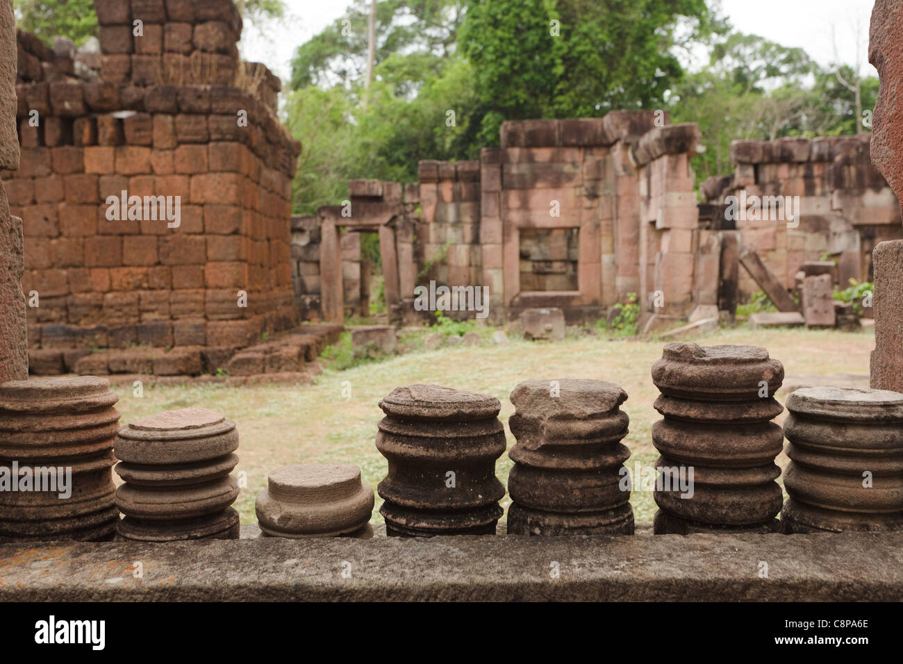 The khmer temple Ta Moan Thom (or Tha Muang Thom) hidden in the jungle ...