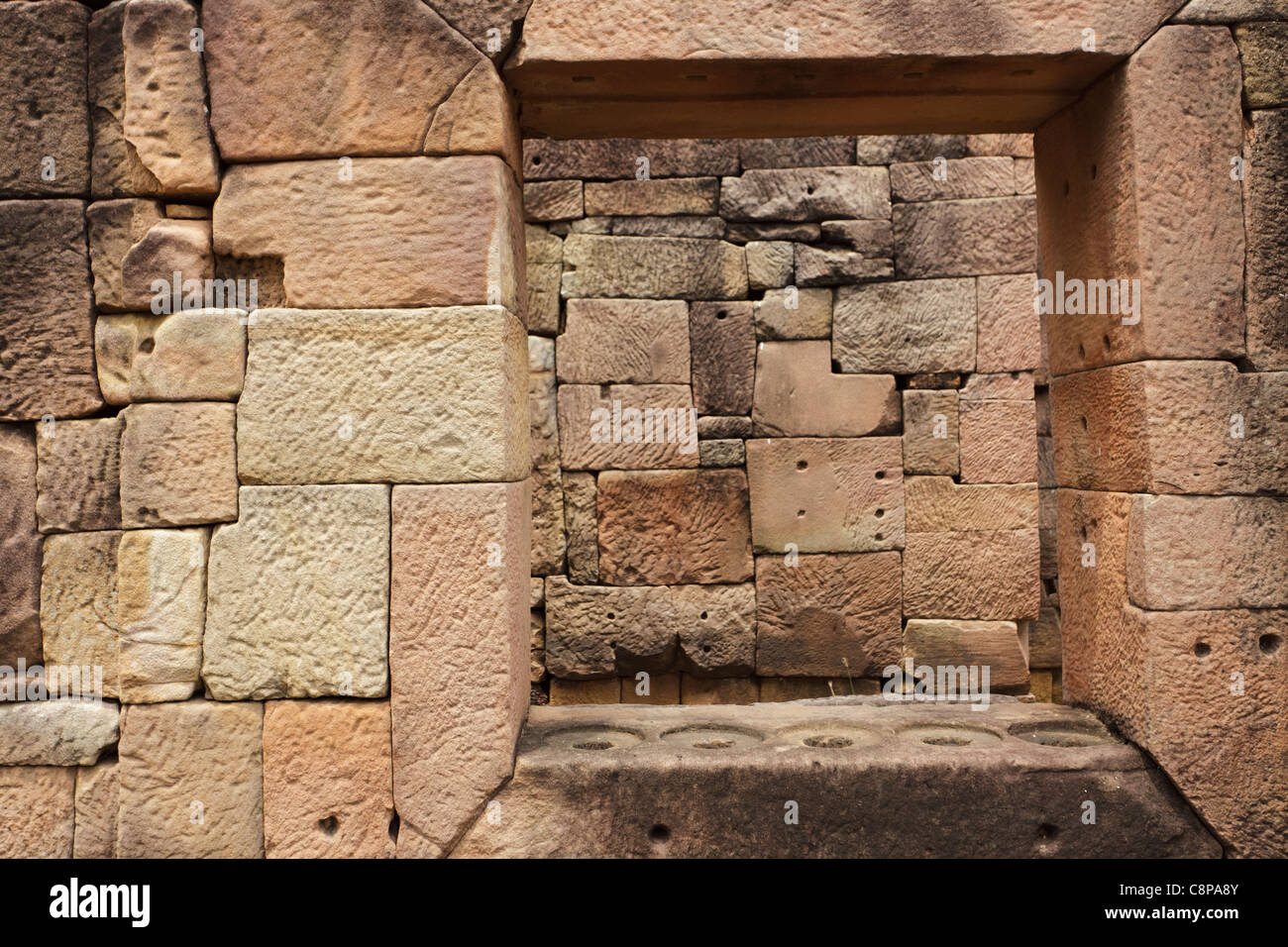 The khmer temple Ta Moan Thom (or Tha Muang Thom) hidden in the jungle ...
