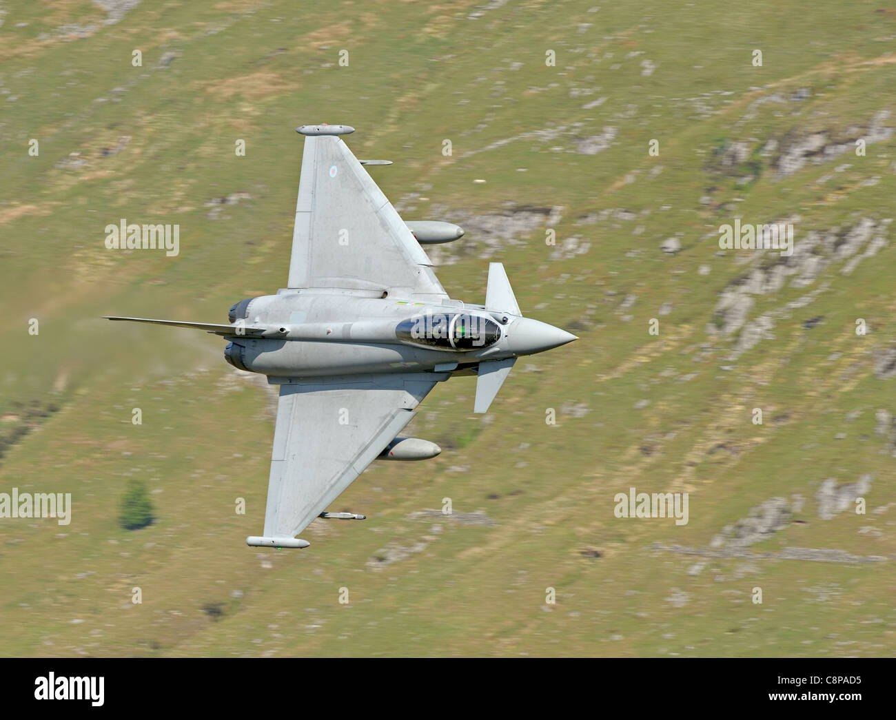 RAF Typhoon low level training Mid-Wales Stock Photo - Alamy