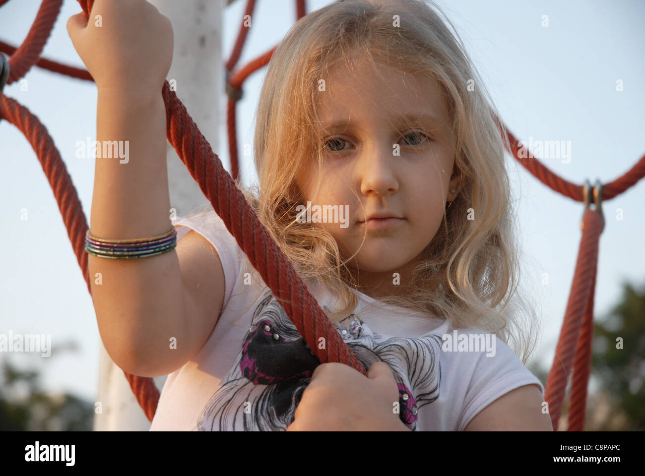 girl in ropes Stock Photo - Alamy