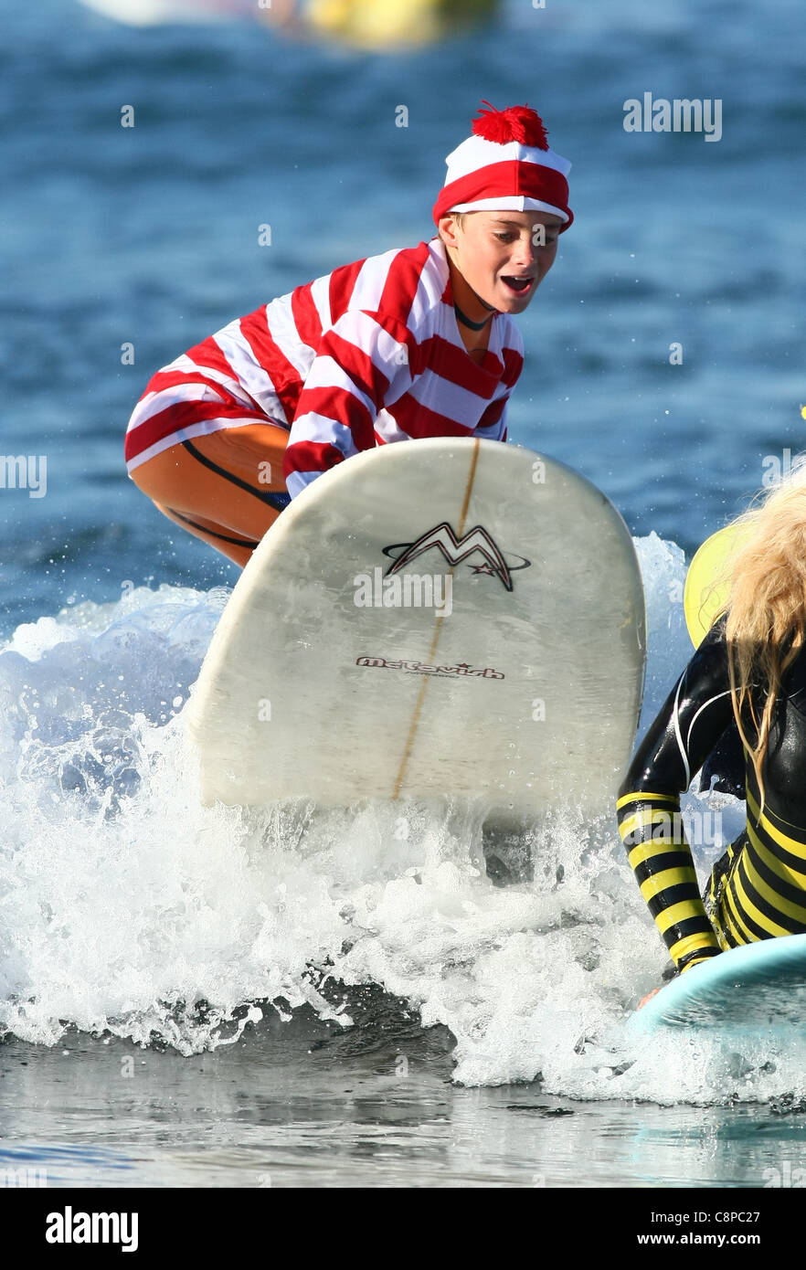 MALE SURFER AS WHERE'S WALLY BLACKIE'S HALLOWEEN COSTUME SURF CONTEST ...