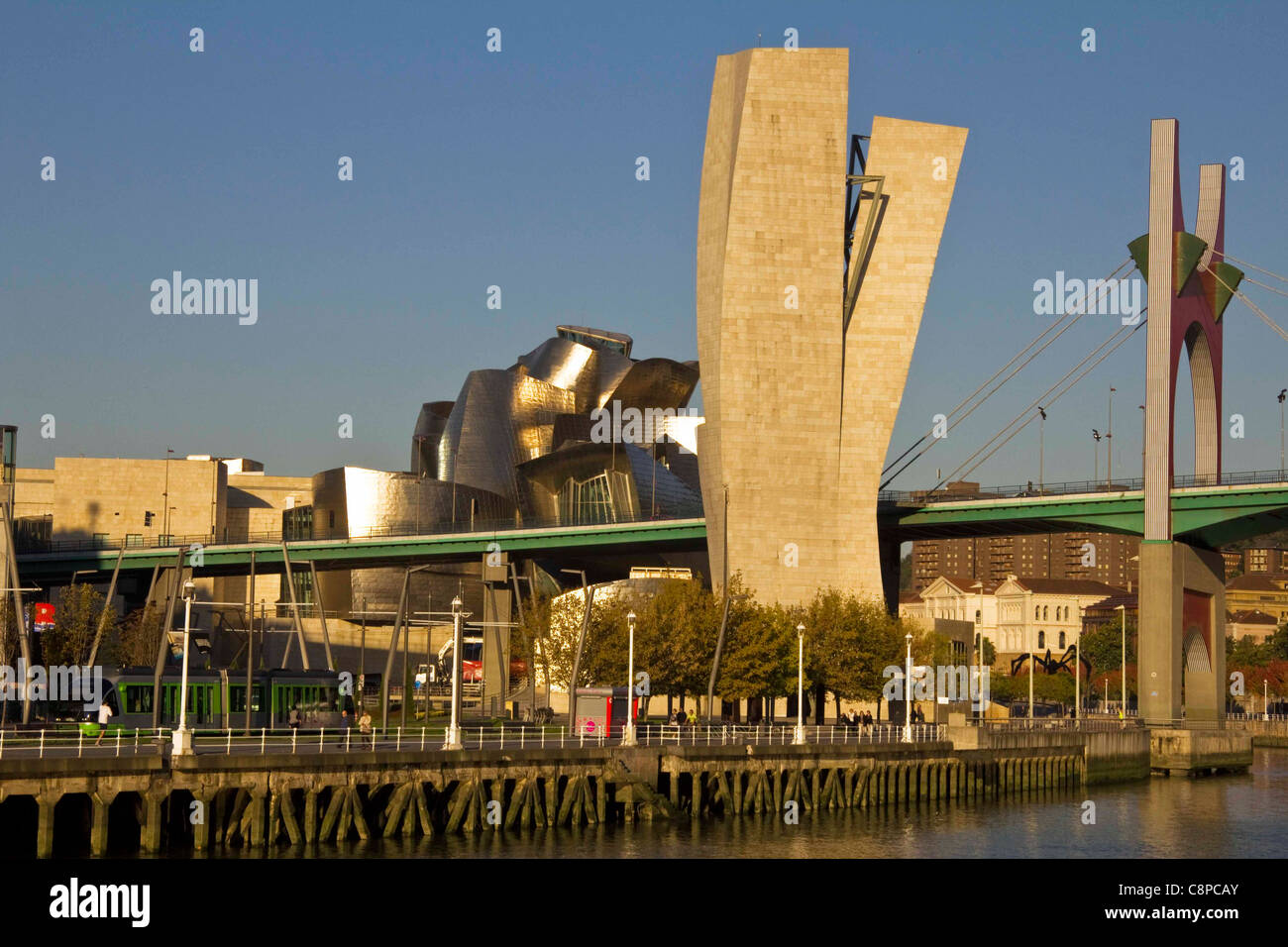 Guggenheim Museum across the river, Bilbao, Spain Stock Photo - Alamy