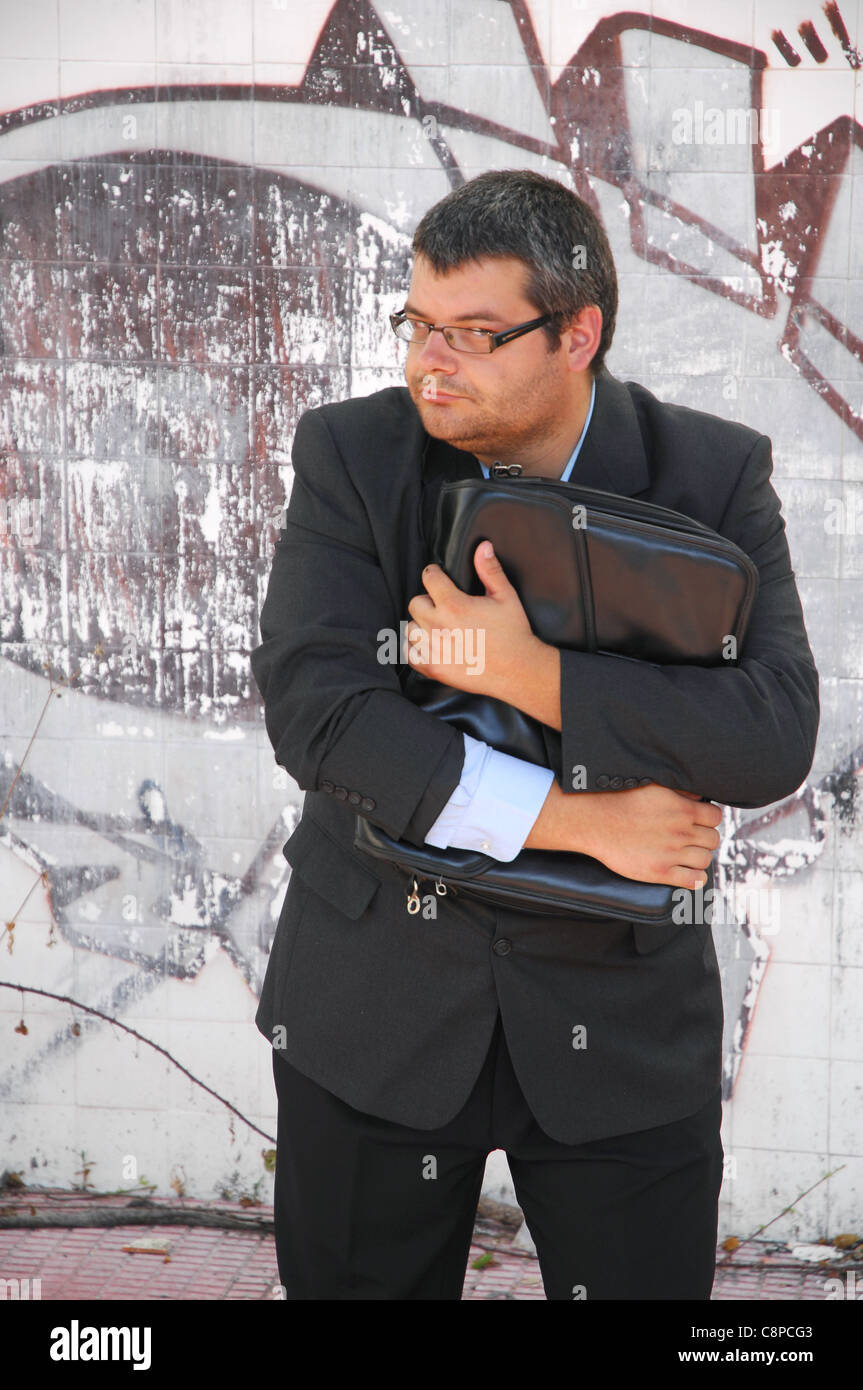 executive with confidential briefcase Stock Photo - Alamy